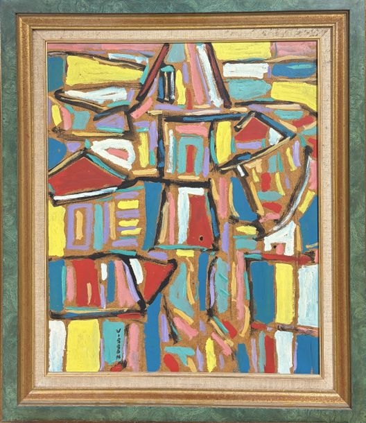 Philippe Visson | Philippe VISSON (1942-2008) Village corner Oil on ...