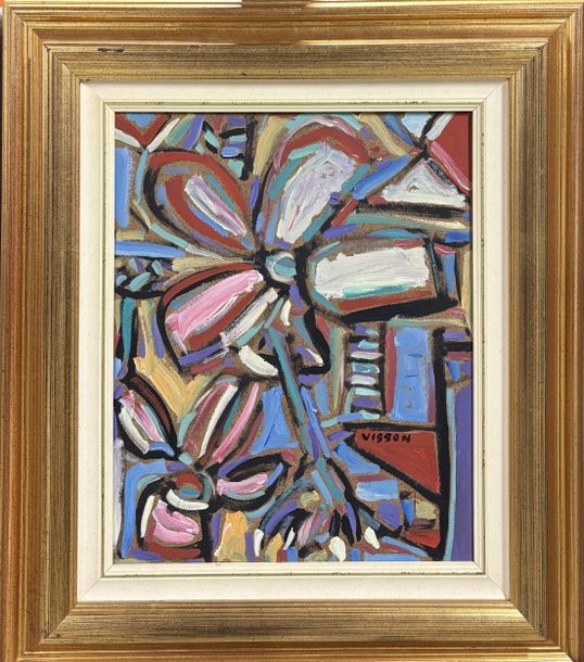 Philippe Visson | Philippe VISSON (1942-2008) Exploded flower, 1996 Oil ...