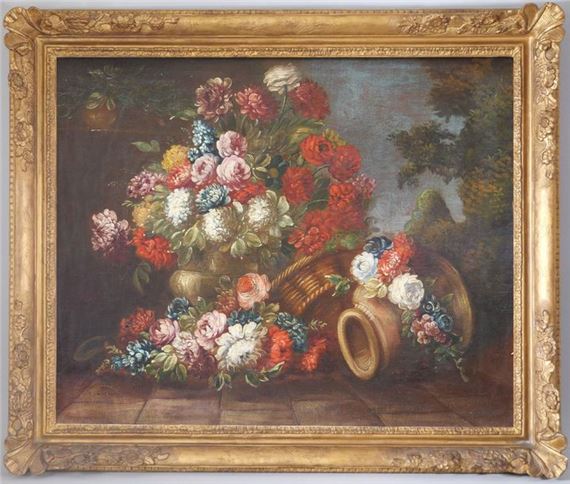Gasparo Lopez | Still life with flowering vases | MutualArt