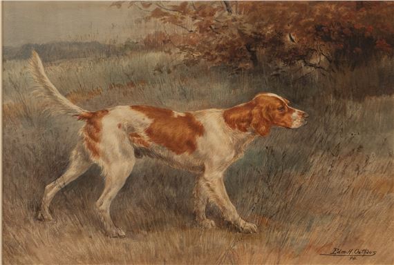 Edmund Henry Osthaus | Setter on Point (1894) | MutualArt