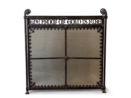 Samuel Yellin | Attributed to Samuel Yellin Wrought Iron Fireplace ...