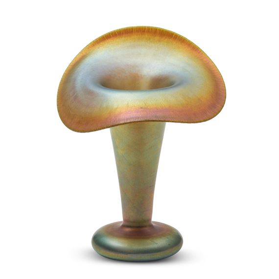 Quezal Art Glass & Decorating Co. | QUEZAL JACK-IN-THE-PULPIT VASE ...