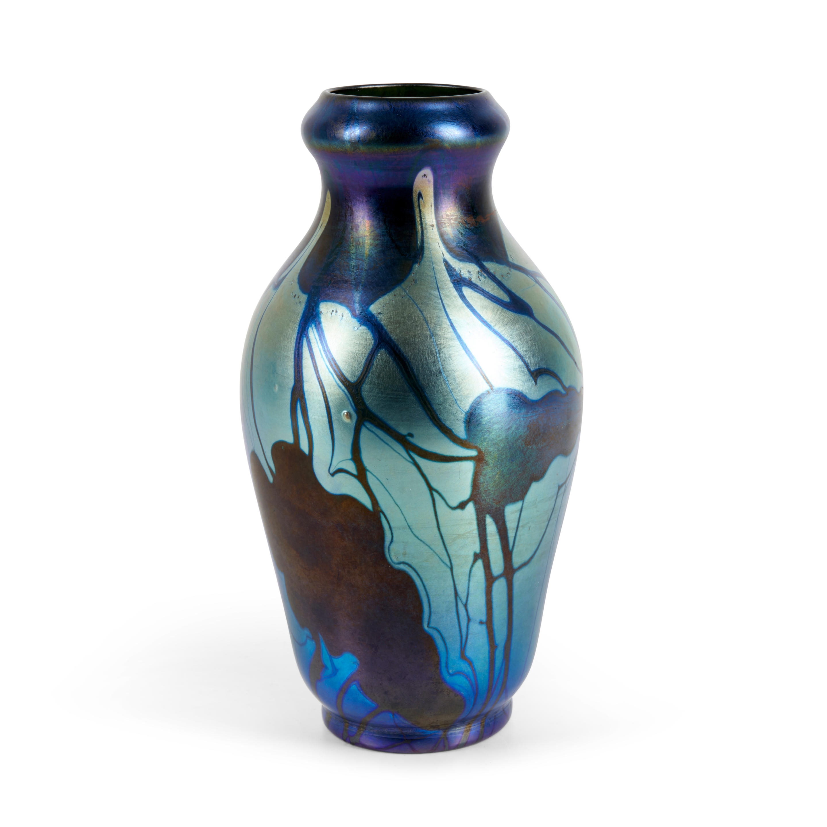 Tiffany Studios | BLUE LEAF AND VINE VASE ATTRIBUTED TO TIFFANY STUDIOS ...