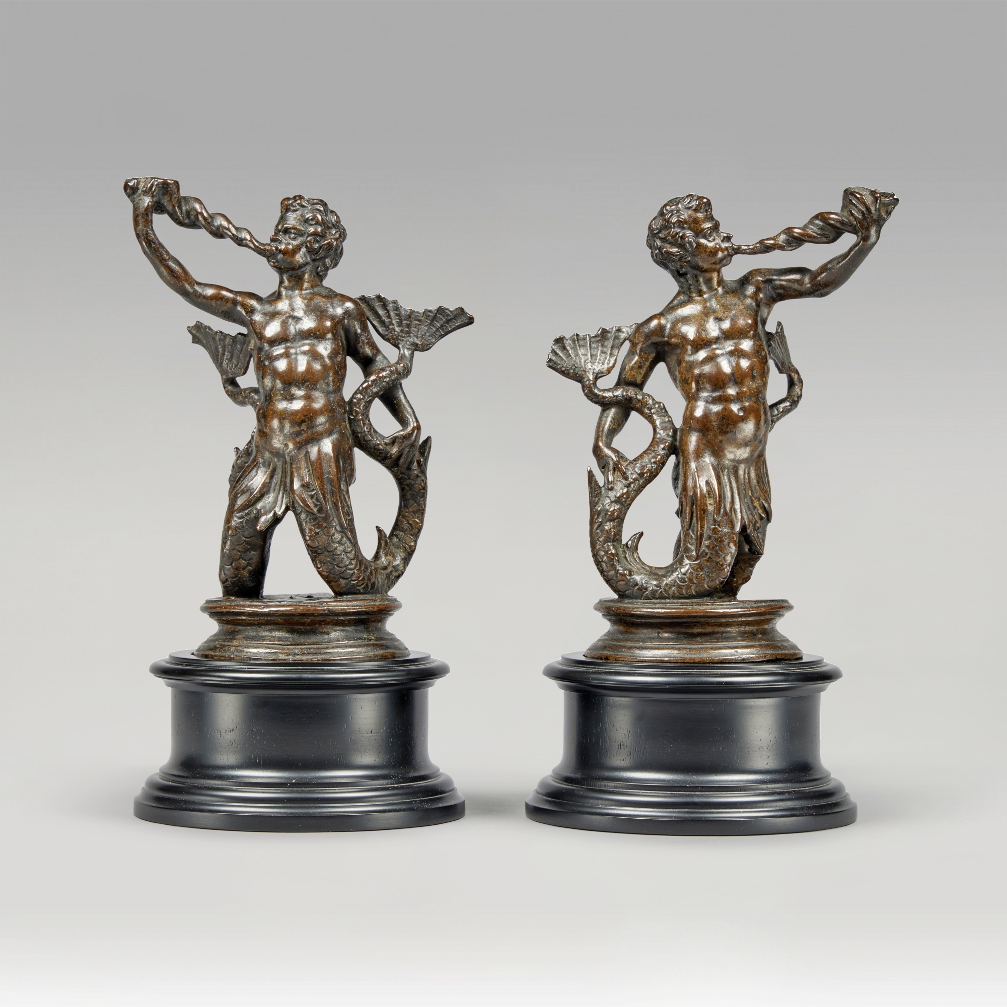 Niccolò Roccatagliata | Finials in the Form of Tritons Blowing Horns ...