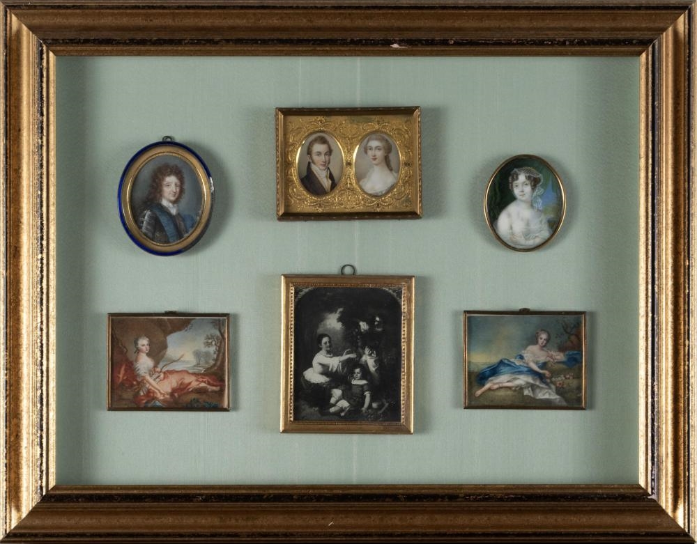 Charles Pierre Cior | COLLECTION OF FRAMED MINIATURE PORTRAITS | MutualArt