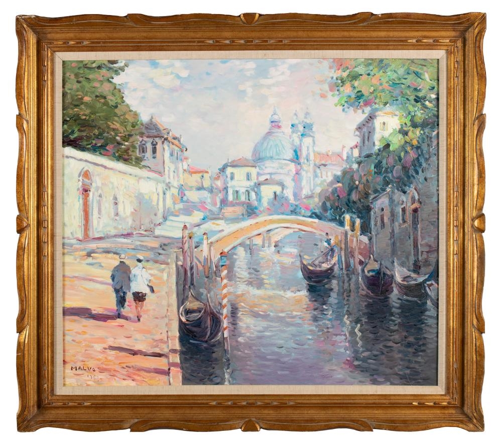 Omar Hamdi Malva | View of Venice looking down a canal | MutualArt