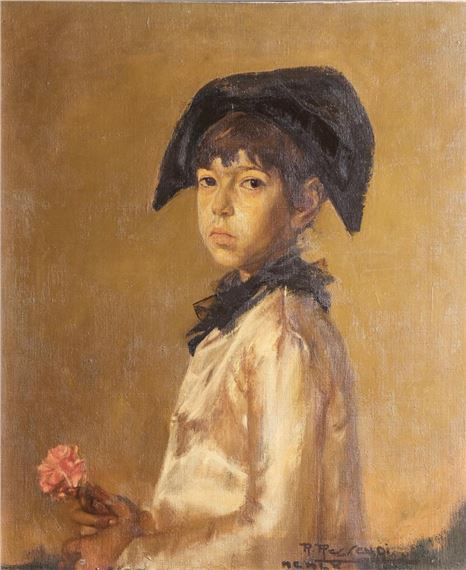 Baldomero Romero Ressendi | Niño arlequín | MutualArt