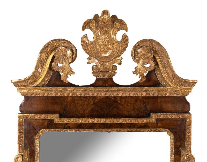 George Nakashima | A George II Burl Walnut and Parcel Gilt Mirror (Mid ...