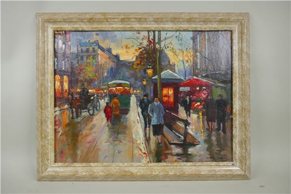 Edward Coates | Parisian street scene | MutualArt