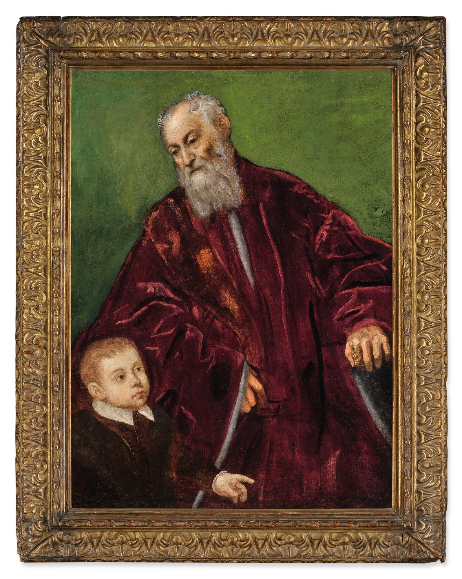 Jacopo Tintoretto | Portrait of a Venetian Senator with a Young Boy ...