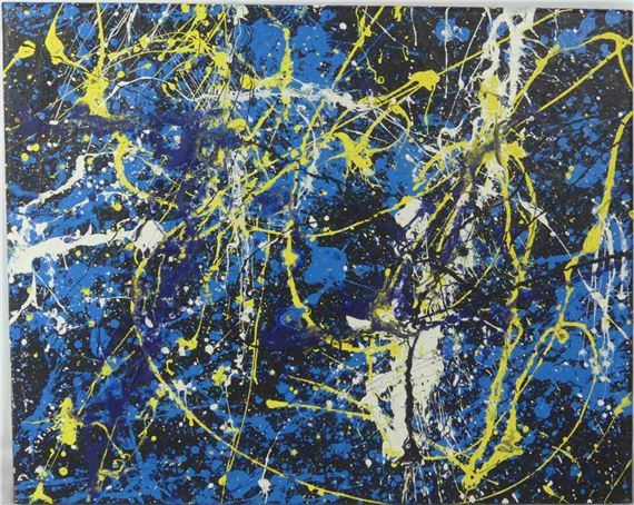 Jackson Pollock | Style of Jackson Pollock abstract drip oil painting ...
