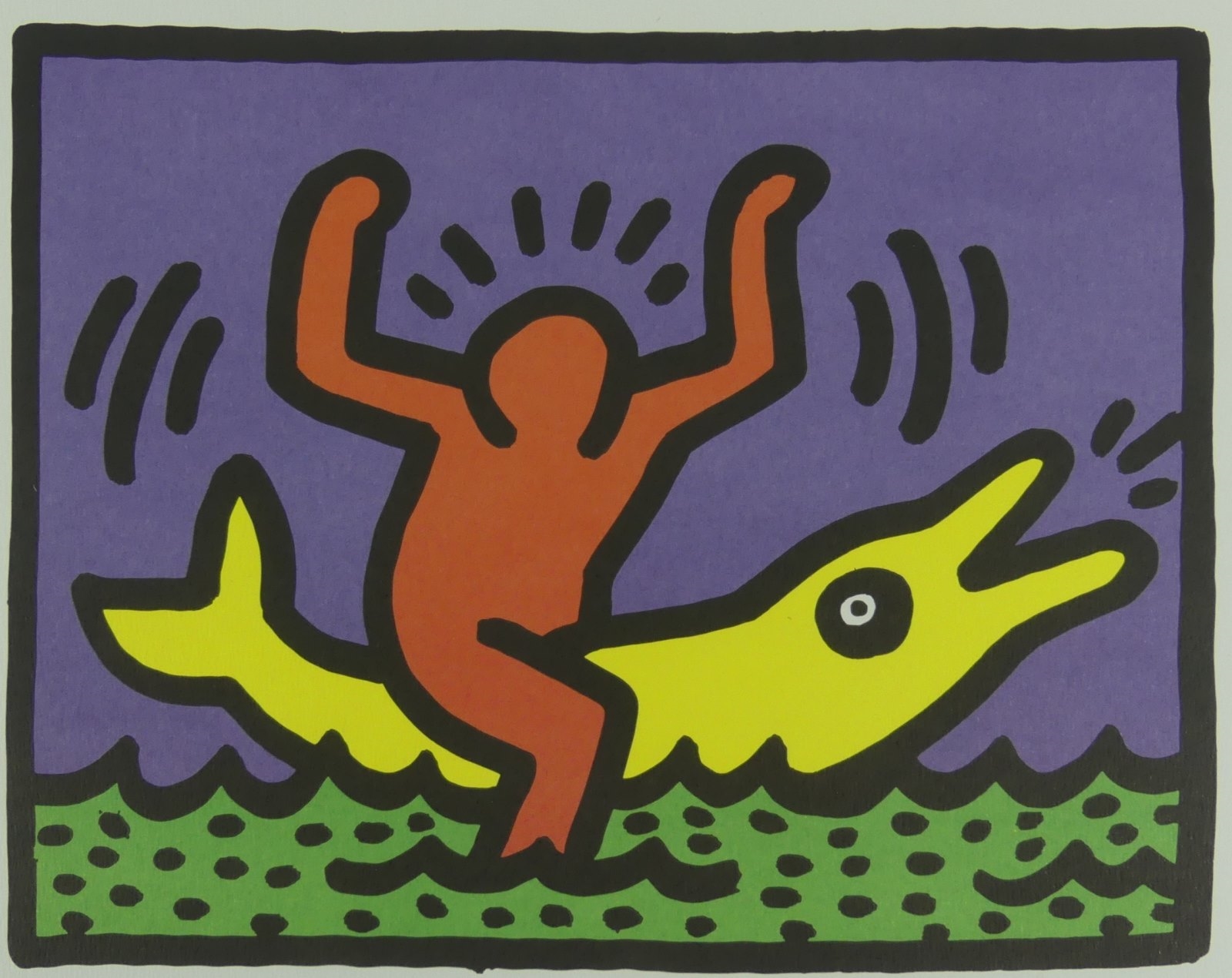 Keith Haring | FIGURE ON DOLPHIN | MutualArt