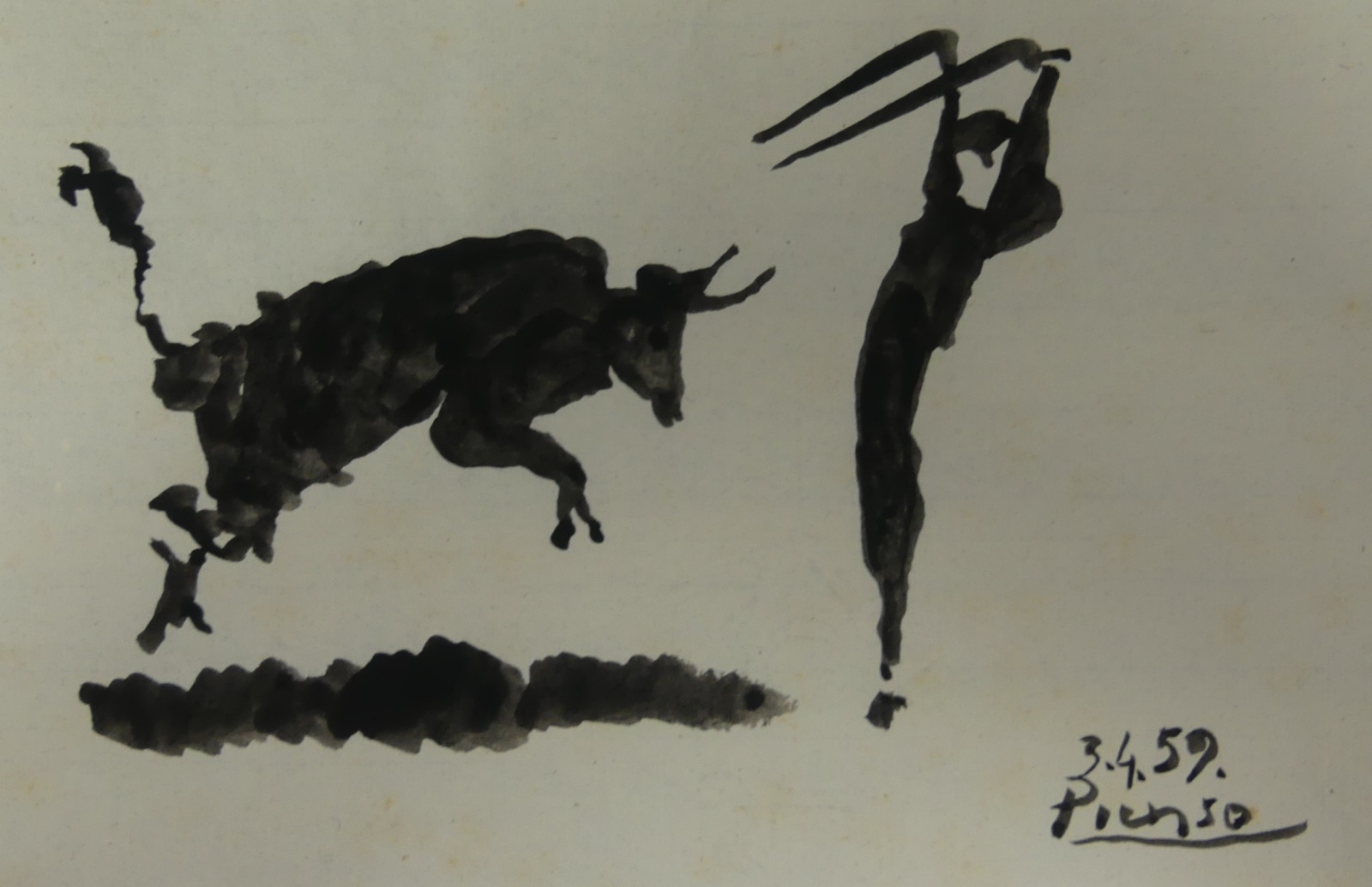 Pablo Picasso | Manner of Pablo Picasso ink drawing on paper depicting ...