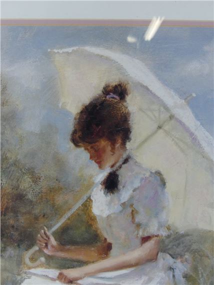 Richard Tolan | WOMAN w UMBRELLA | MutualArt