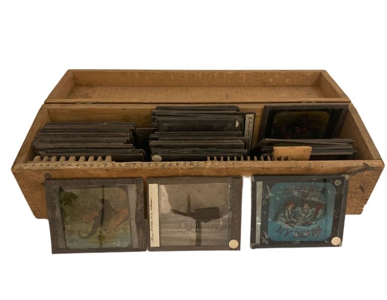 French School | Set of glass projection plates for magic lanterns ...