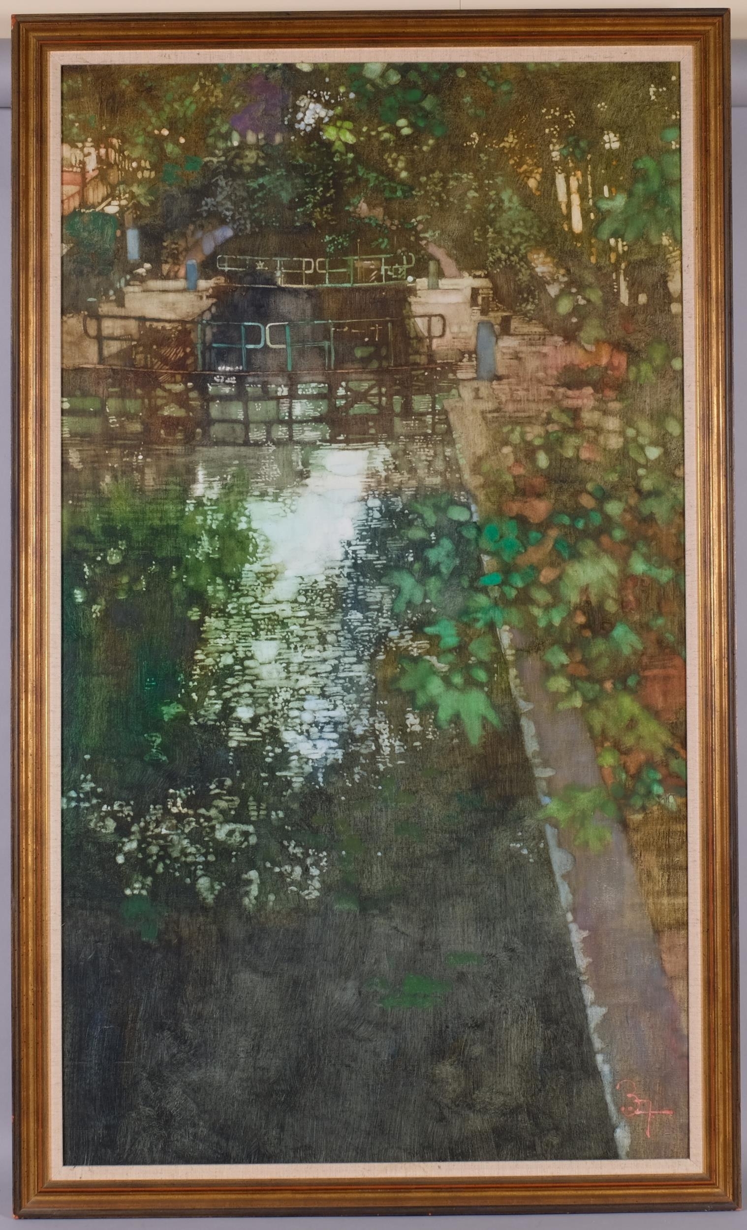 Bernie Fuchs | Sun Dappled Canal Lock | MutualArt