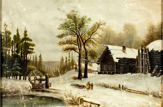 American School, 18th Century | Winter Country Landscape | MutualArt