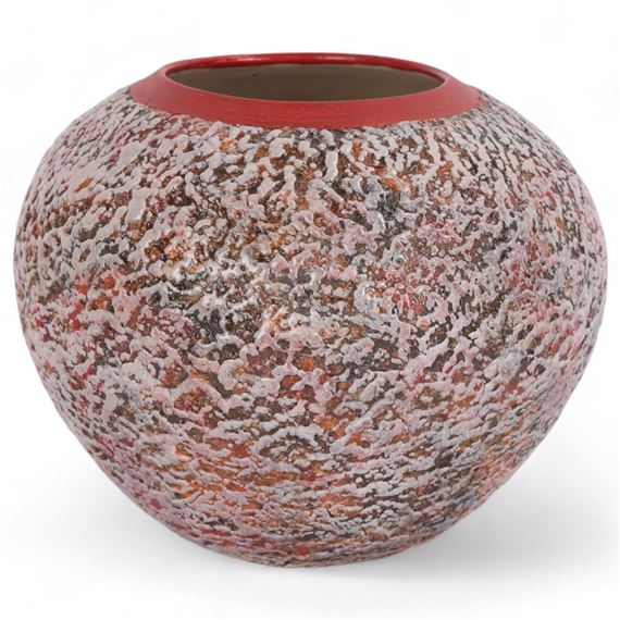 Philip Evans | a studio pottery stoneware vessel with textured glaze ...