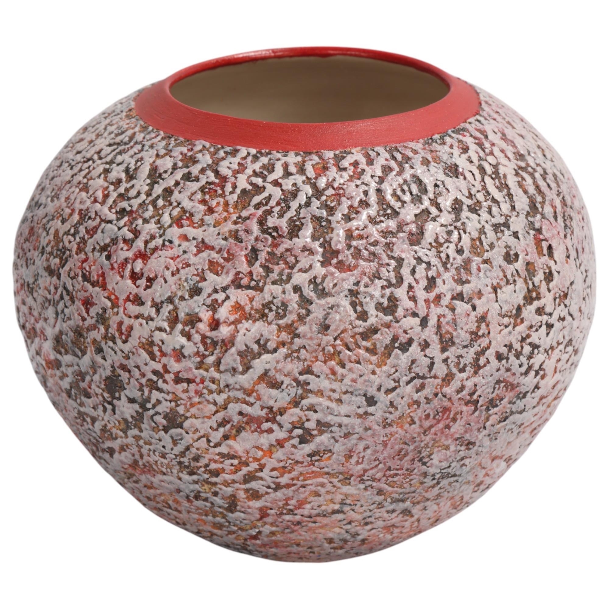 Philip Evans | a studio pottery stoneware vessel with textured glaze ...