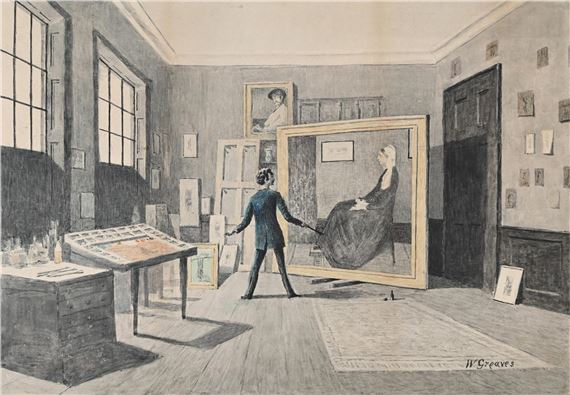 Walter Greaves | WHISTLER FINISHING THE PORTRAIT OF HIS MOTHER | MutualArt