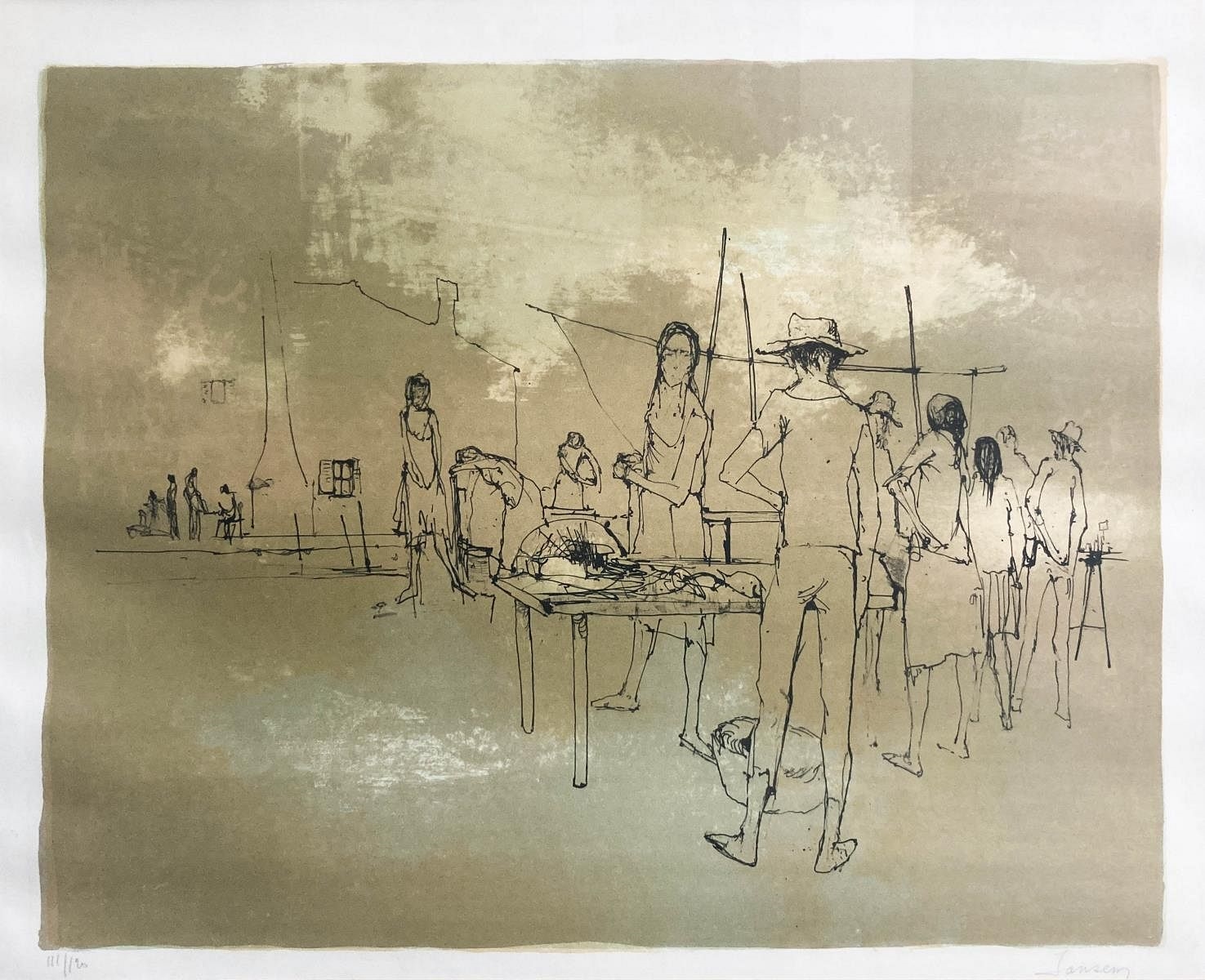 Jean Jansem | Jean Jansem - Untitled Lithograph (1990) | MutualArt