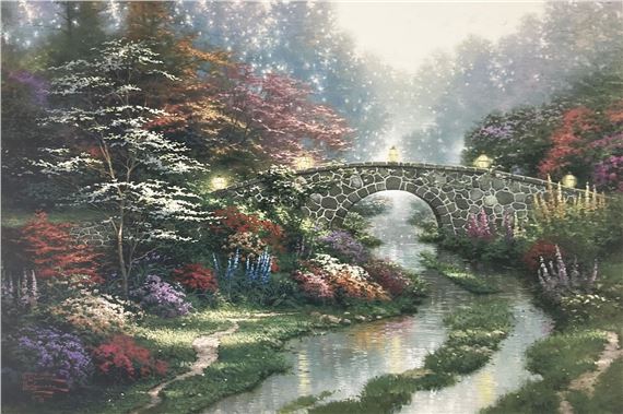 Thomas Kinkade | Thomas Kinkade - Stillwater Bridge | MutualArt