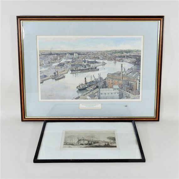 Leonard Russell Squirrell | river landscape with bridge (1938) | MutualArt