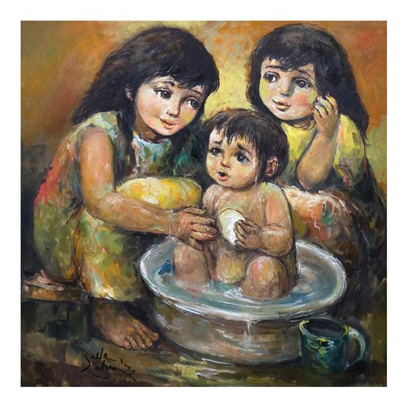 Salvador Cabrera | Naliligo si Baby (1978) | MutualArt