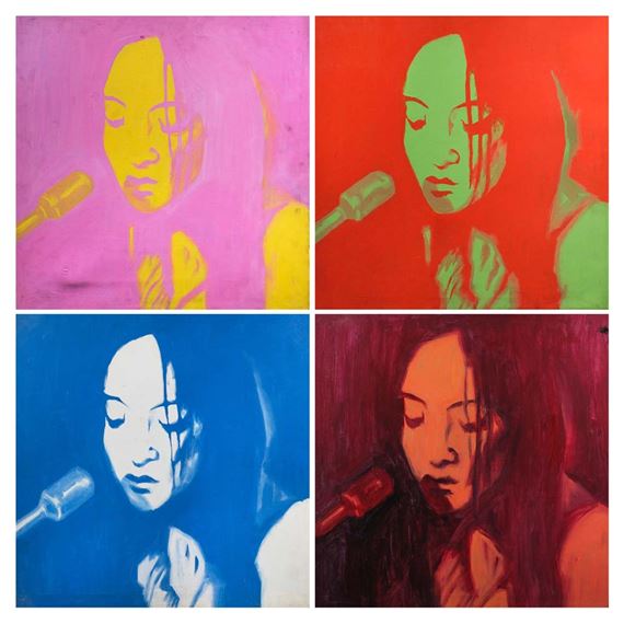 Kiko Escora | Female Profile (Quadriptych (2003) | MutualArt