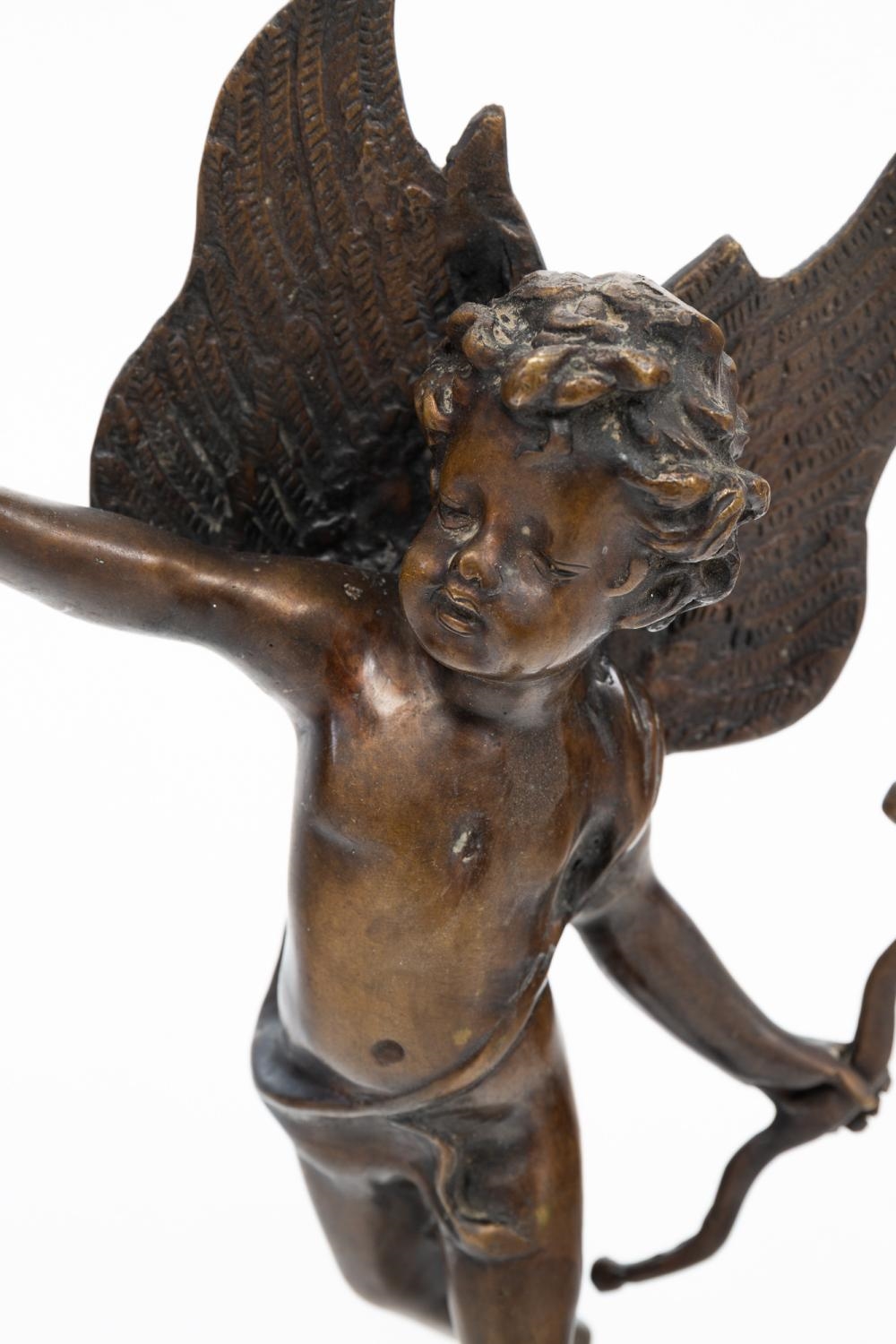 Alfred Gilbert | VICTORIAN ERA CHERUB STANDING ON THE GLOBE BRONZE ...