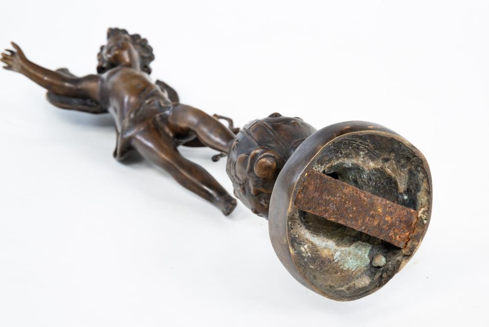 Alfred Gilbert | VICTORIAN ERA CHERUB STANDING ON THE GLOBE BRONZE ...