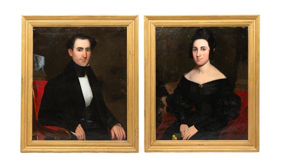 Jewelry | PAIR OF UNSIGNED PORTRAITS (19th Century) | MutualArt