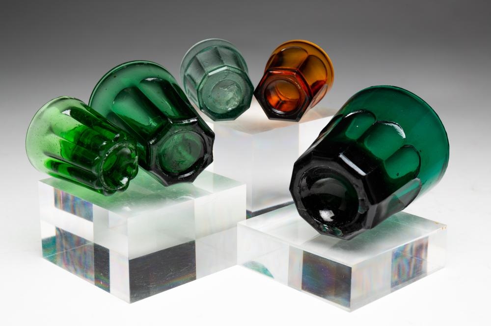 Amber | FIVE COLORED GLASS MEASURES (19th Century) | MutualArt