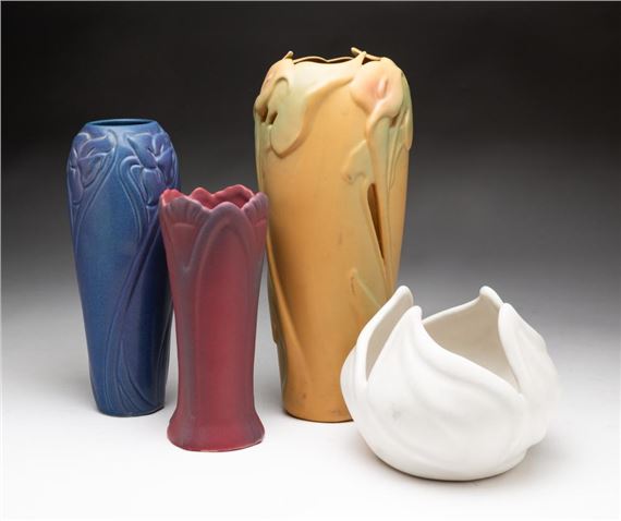 Van Briggle Pottery & Tile | FOUR VAN BRIGGLE ART POTTERY VASES (20th ...