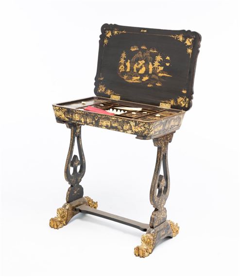 Ivory | CHINOISERIE LACQUERED LACE MAKING TABLE (19th Century) | MutualArt