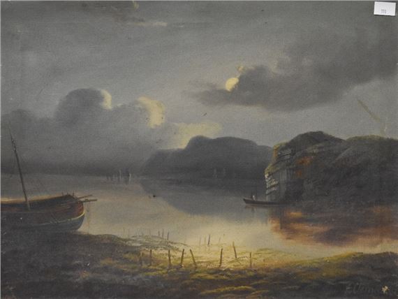 H. Clement | depicting an atmospheric coastal scene | MutualArt