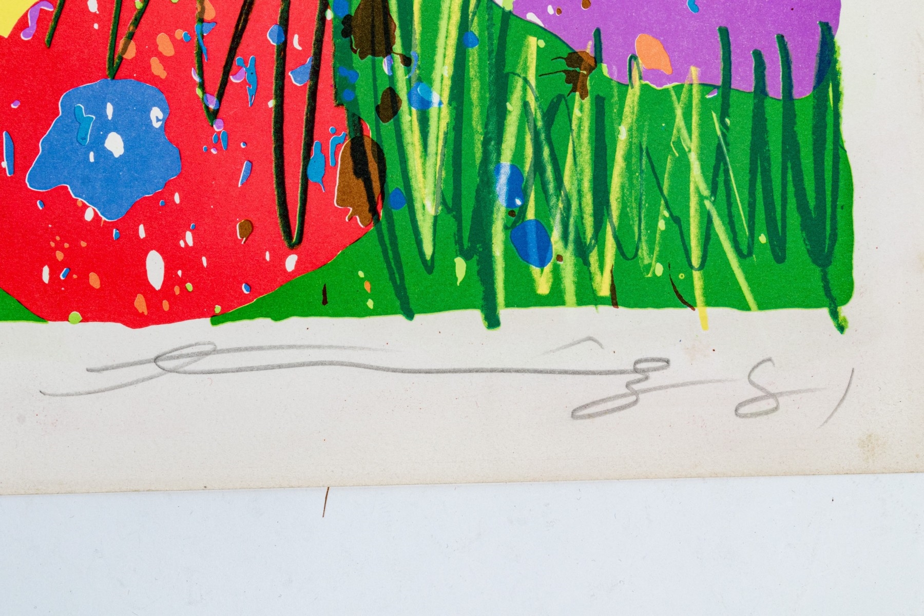 Walasse Ting | Cat In The Garden 1981 | MutualArt