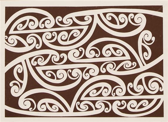 Theo Schoon | A Maori Thigh Tattoo Design (1971) | MutualArt