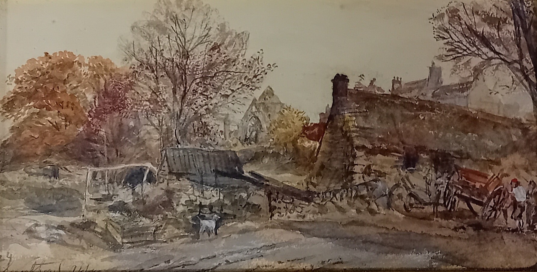 Sam Bough | Village Farm Yard | MutualArt