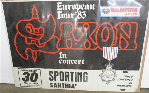 Unknown | A Saxon concert poster for 1983 European tour (1983) | MutualArt