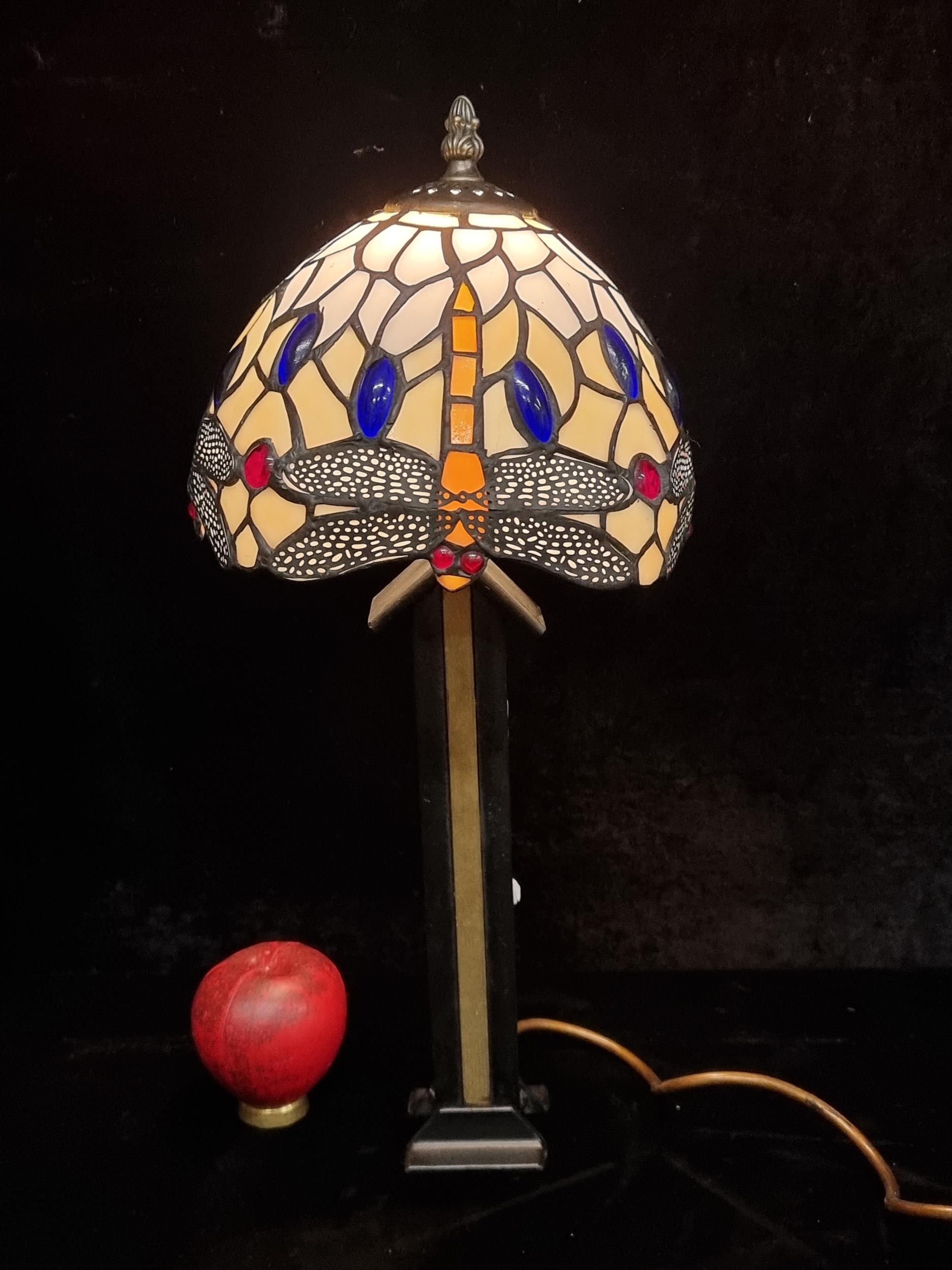 Tiffany Studios | A lovely heavy example of a Tiffany style lamp with a ...