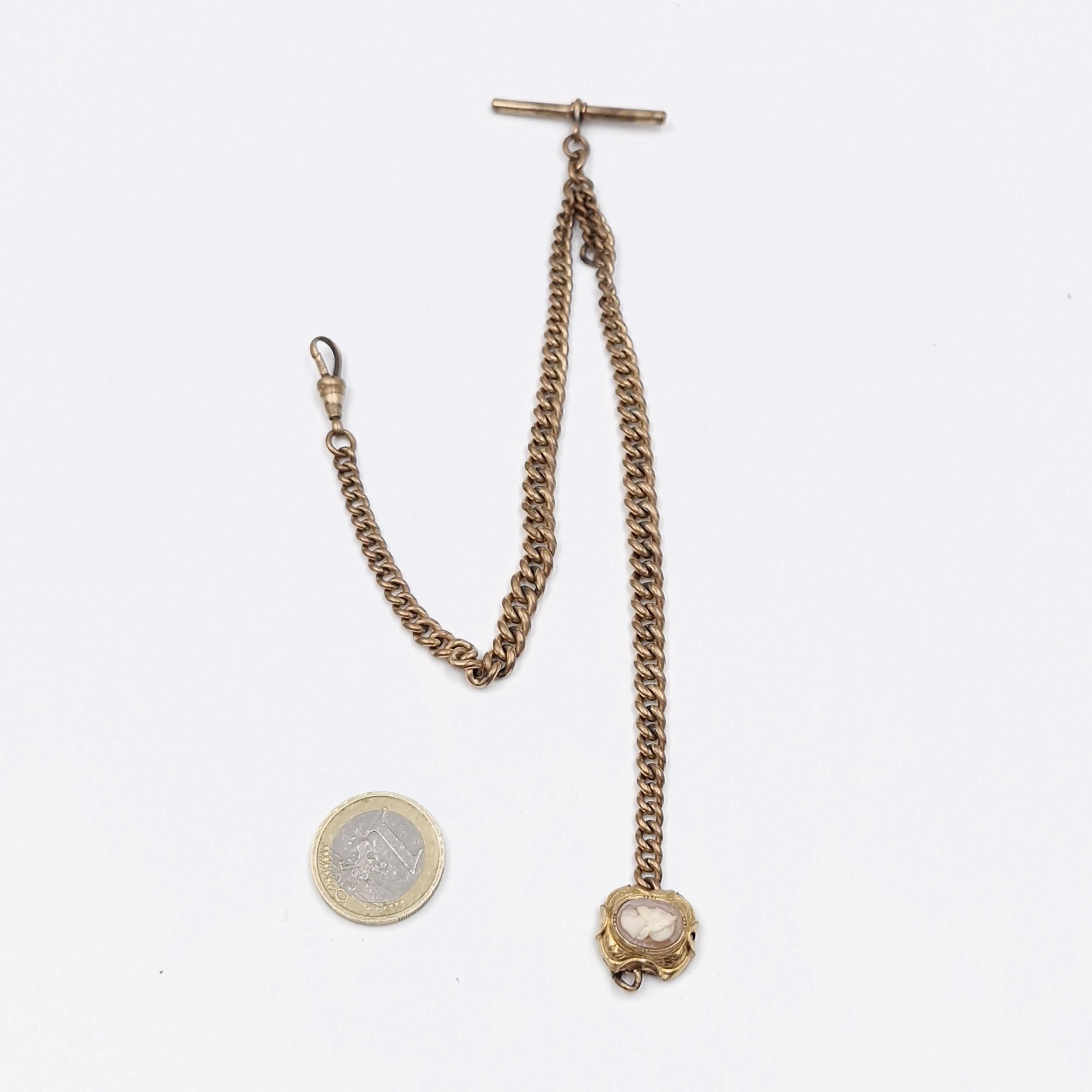 Albert Albert | An antique Albert watch chain with cameo fob with T-bar ...