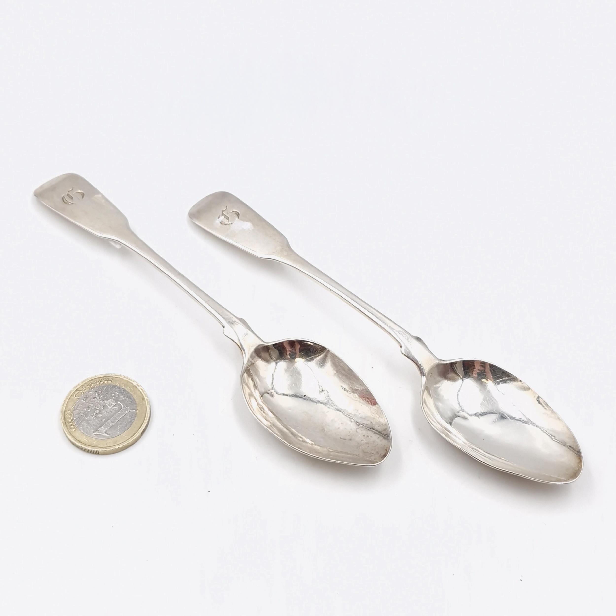 Sterling | A pair of sterling silver Georgian teaspoons. Weight | MutualArt