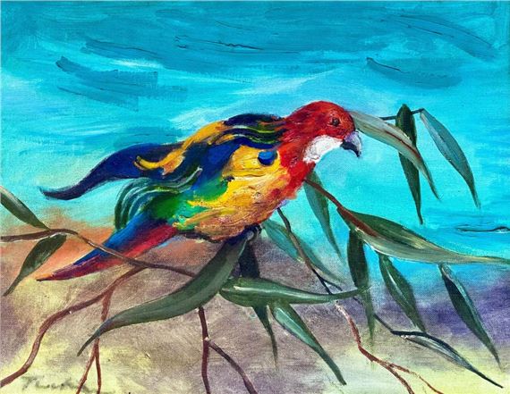Albert Tucker | Parrot in Gum, c1980s (Circa 1980s) | MutualArt