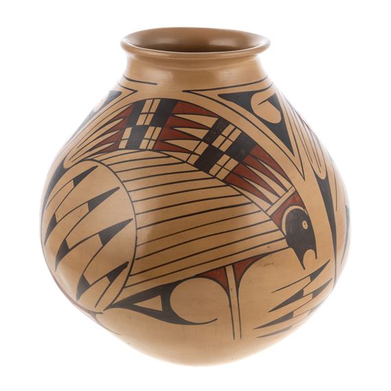 Mata Ortiz | Jesus Pina Mata Ortiz Polychrome Pottery Olla | MutualArt