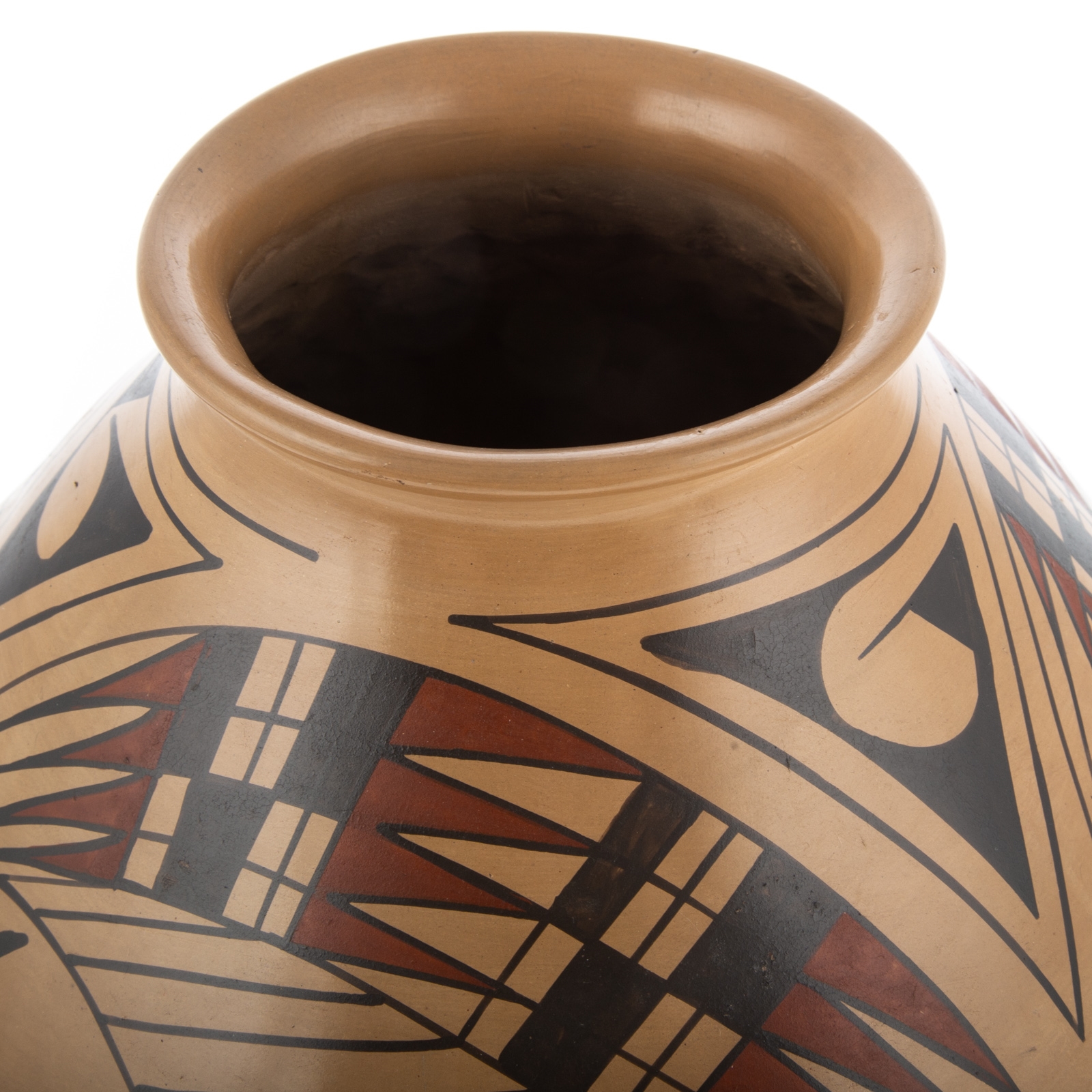 Mata Ortiz | Jesus Pina Mata Ortiz Polychrome Pottery Olla | MutualArt