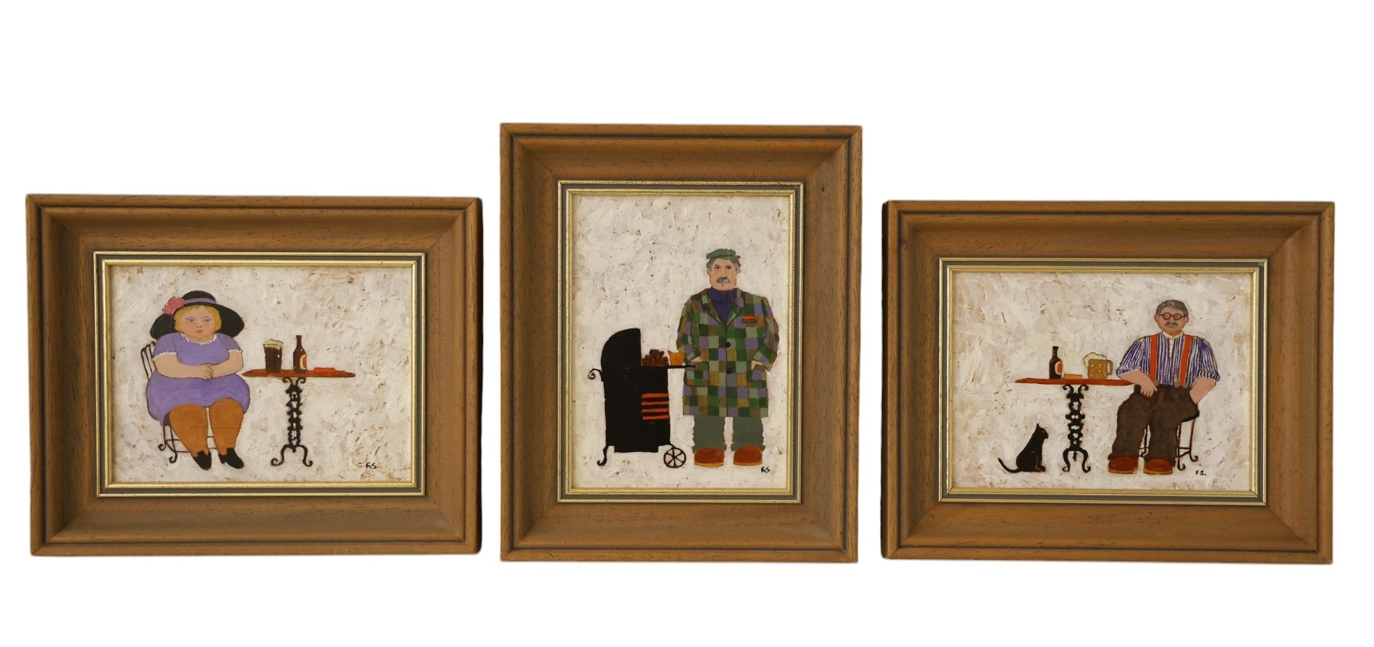 Fran Slade | Fran Slade - Three paintings of characters in different ...