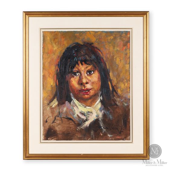 Arthur Shilling | Portrait of an Indigenous Girl (Circa 1970) | MutualArt