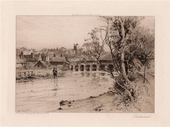 Percy Robertson | Percy Robertson 1901 etching Leatherhead signed (1901 ...