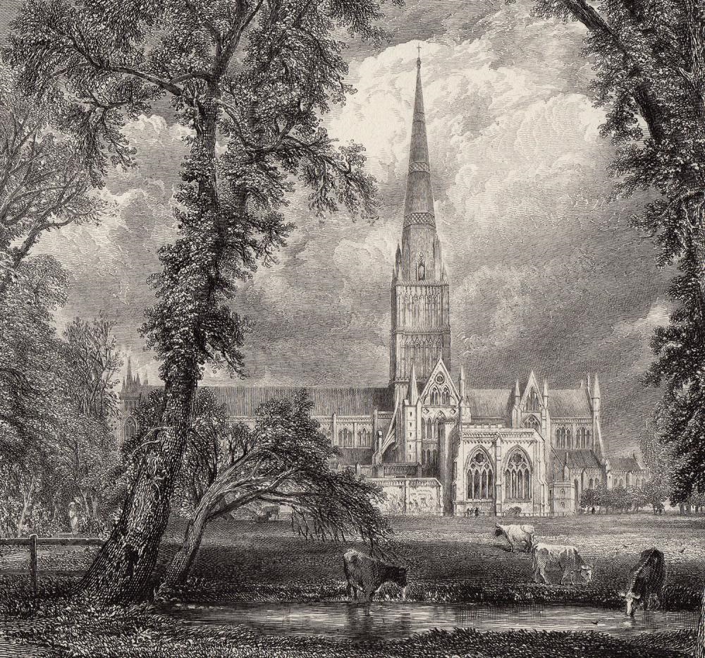 John Constable | John Constable Salisbury Cathedral 1885 engraving ...